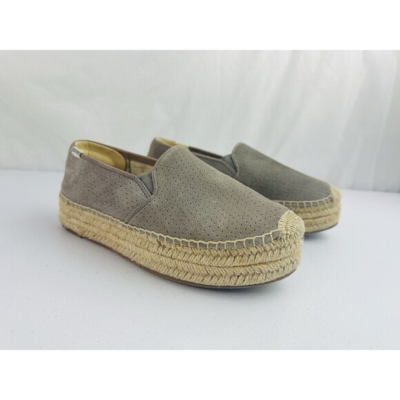 Soludos | Shoes | Soludos Womens Platform Grey Leather Upper Suede ...